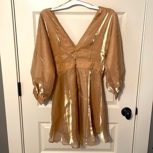 Lizard Thicket | Dresses | Lizard Thicket Gold Key Hole Dress | Poshmark